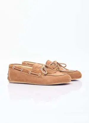 Miu Miu Faded Suede Loafers - Brown