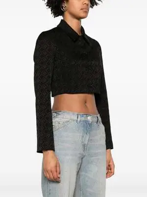 MARINE SERRE Moon Diamond Jacquard Cropped Jacket