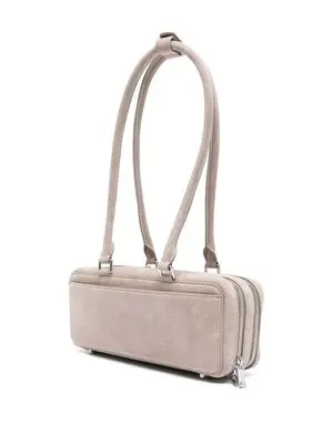 SELF-PORTRAIT Suede Shoulder Bag With Bow Detail