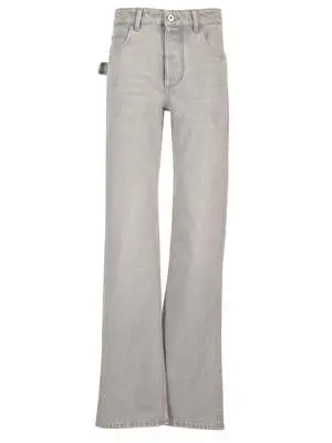 Bottega Veneta Boot Cut Jeans In Light Washed Denim - Gray