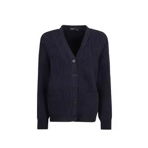 Prada Ribbed Cotton V-neck Cardigan