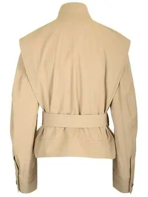 Bottega Veneta Sand Sahara Short Safari Jacket - Cream