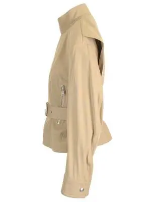 Bottega Veneta Sand Sahara Short Safari Jacket - Cream