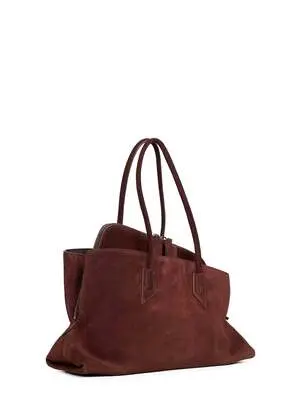 Attico La Passeggiata Medium Suede Top Handle Bag - Multicolor