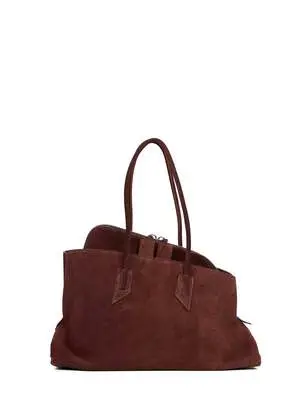 Attico THE ATTICO La Passeggiata Medium Suede Top Handle Bag Multicolor
