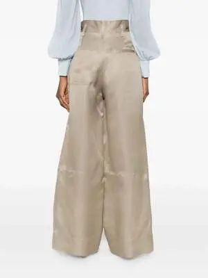 Alberta Ferretti Organza Palazzo Pants