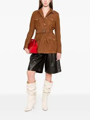 Tagliatore Belted Suede Jacket