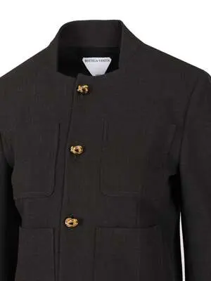 Bottega Veneta Lightweight Cotton Jacket With Knot Button Fastening