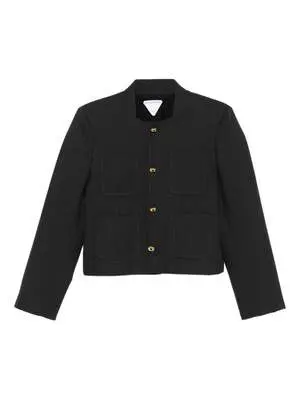 Bottega Veneta Lightweight Cotton Jacket With Knot Button Fastening