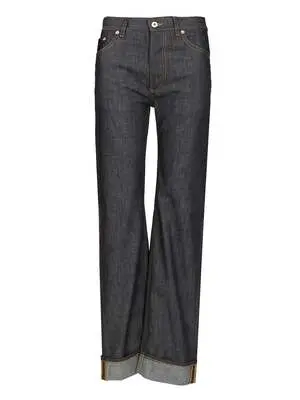 Bottega Veneta Straight Leg Jeans With Suede Pocket