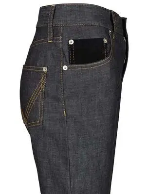 Bottega Veneta Straight Leg Jeans With Suede Pocket