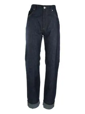 Bottega Veneta Straight Leg Jeans With Suede Pocket