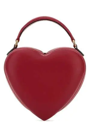 Moschino Nappa Leather Love Me Bag Handbag - Red