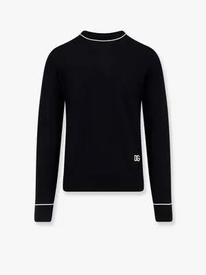 Dolce & Gabbana Virgin Wool Sweater With Embroidered Dg Logo - Multicolor