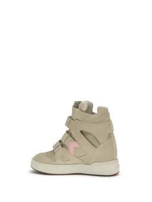 Isabel Marant Étoile Wedge Leather Sneakers - Cream