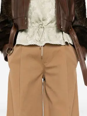 Chloé Wide-leg Cotton Trousers - Multicolor