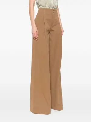 Chloé Wide-leg Cotton Trousers - Multicolor