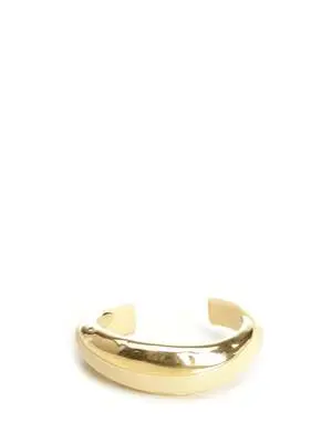 Chloé Curved Cuff In Shiny Metal - Gold