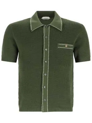 Versace Camicia In Maglia Di Cotone