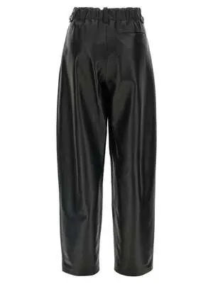 Givenchy Lambskin Leather High-waist Pleated Pants