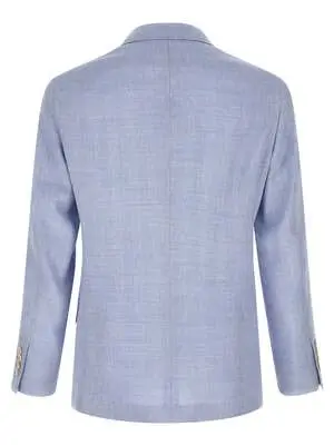 Brunello Cucinelli Linen And Wool Chevron Blazer