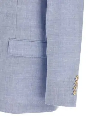 Brunello Cucinelli Linen And Wool Chevron Blazer