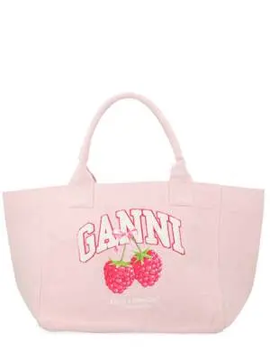 GANNI Raspberry Tote Bag - Pink