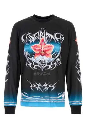 Casablanca Printed Polyester Long Sleeve T-shirt