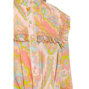 Gucci Fiorito Floral Long Sleeve Dress - Pink