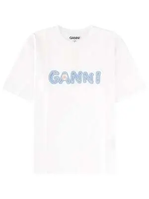 GANNI Logo T-shirt - White