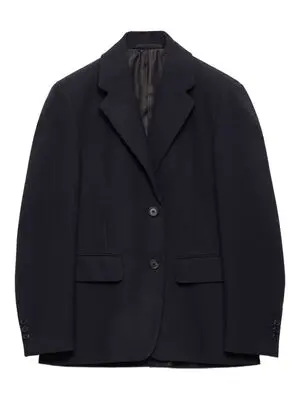 Prada Single-breasted Jacket With Fur Collar