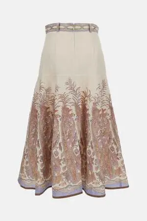 Zimmermann Alchemy A-line Midi Skirt - Multicolor