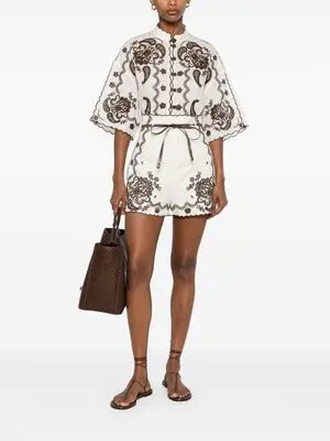 Zimmermann Ascension Embroidered Shirt - Multicolor