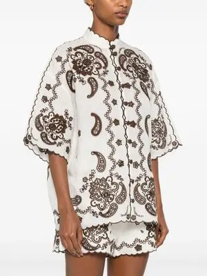 Zimmermann Ascension Embroidered Shirt - Multicolor