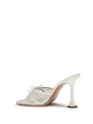 Amina Muaddi Eleonora Mules Sandals With Sculptural Heel