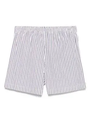 Attico Striped Cotton Shorts - Multicolor
