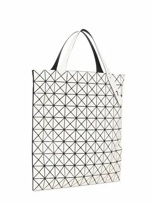 Issey Miyake White Beige Prism-2 Frost Tote Bag - Multicolor