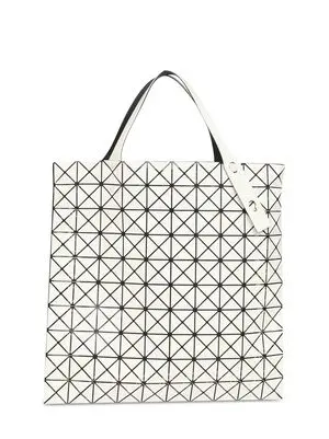 Issey Miyake White Beige Prism-2 Frost Tote Bag - Multicolor