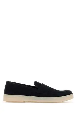 Prada PRADA Dark Suede Loafers Blue