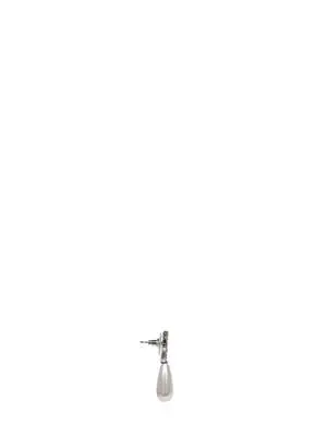 SELF-PORTRAIT Crystal Bow Pearl Drop Earrings - Multicolor