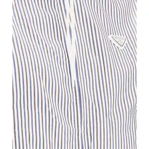 Prada Striped Hooded Jacket - Blue