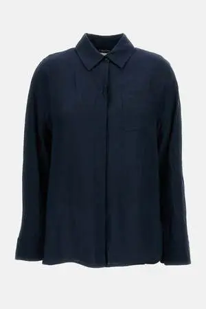 Max Mara Long-sleeved Linen Shirt - Multicolor