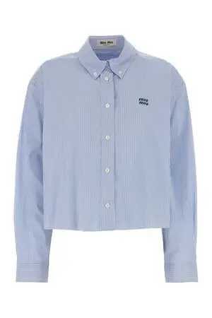 Miu Miu Embroidered Poplin Shirt