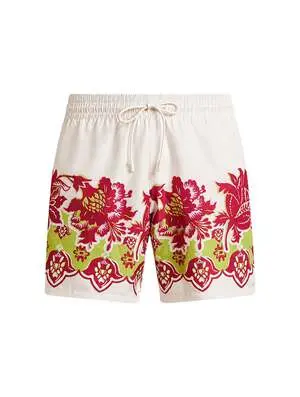 Etro Swim Shorts With Placed Floral Print - Multicolor