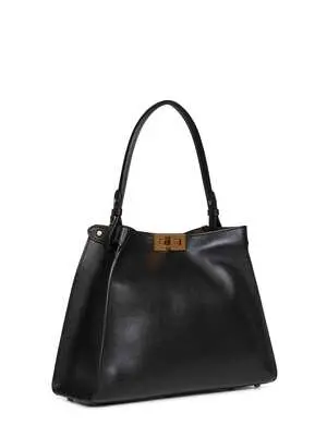 Fendi Black And Chocolate Way Medium Handbag