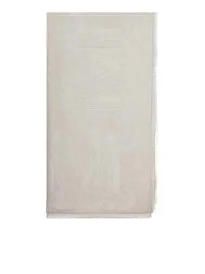 Max Mara Cotton Blend Scarf With Jacquard Logo
