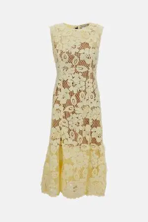 SELF-PORTRAIT SELF-PORTRAIT Crochet Lace Midi Dress Multicolor