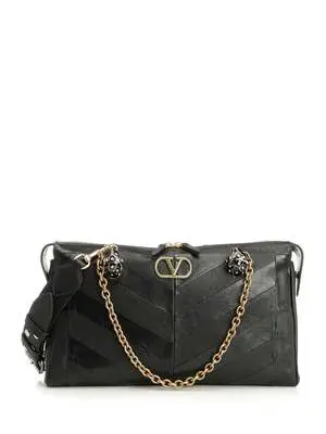 Valentino Garavani Medium Leather Bag With Panther Embellishment