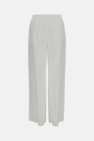 Max Mara Wide-leg Linen-blend Trousers - Multicolor