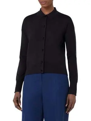 Max Mara Wool Cardigan - Black